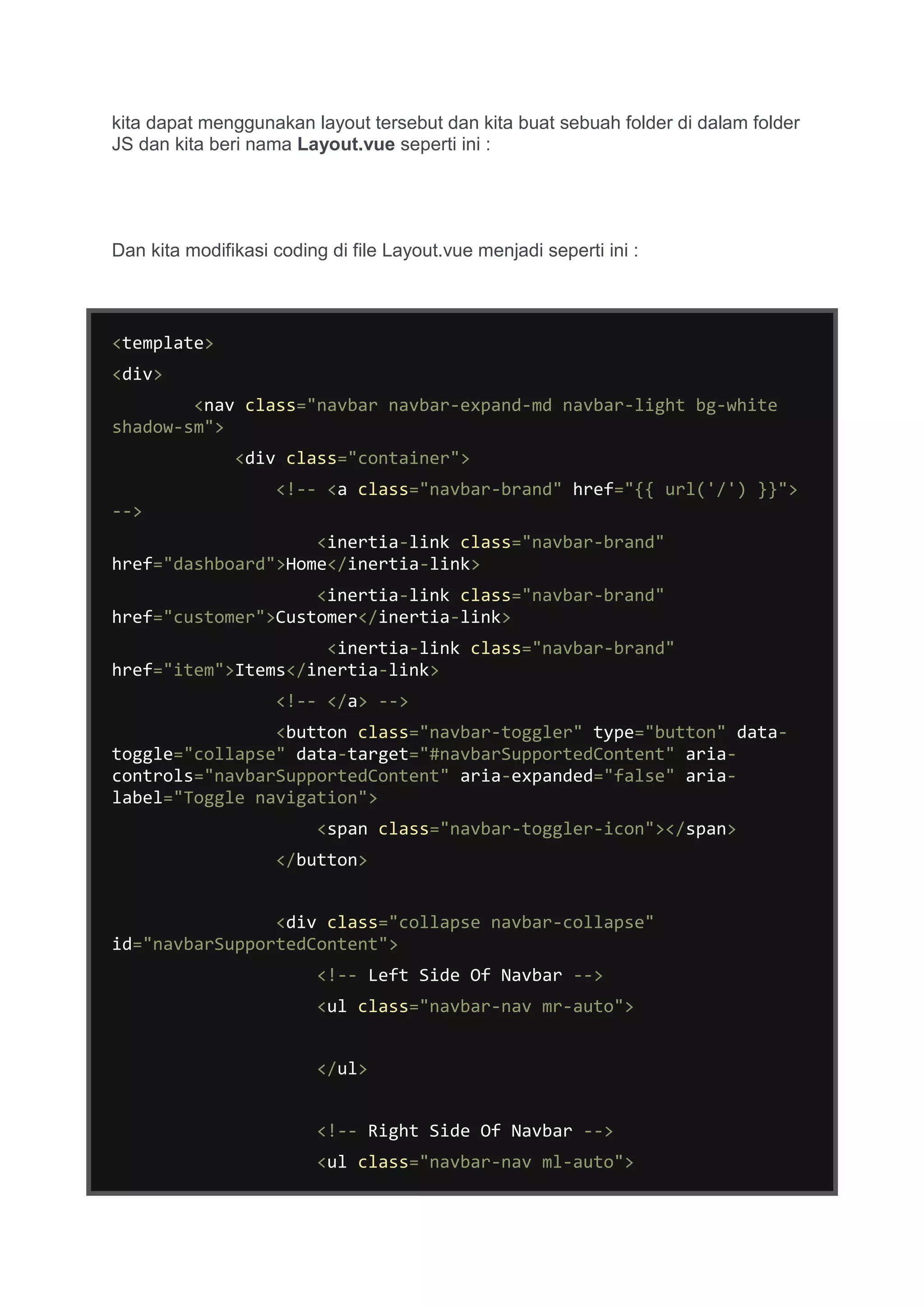 Cara mudah membuat layout,import layout dan render layout pada inertia ...