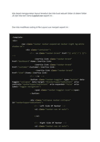 Cara mudah membuat layout,import layout dan render layout pada inertia ...