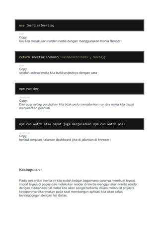 Cara mudah membuat layout,import layout dan render layout pada inertia js | PDF