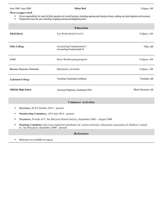 Lisa Unrau resume Feb 16-15 edit | PDF