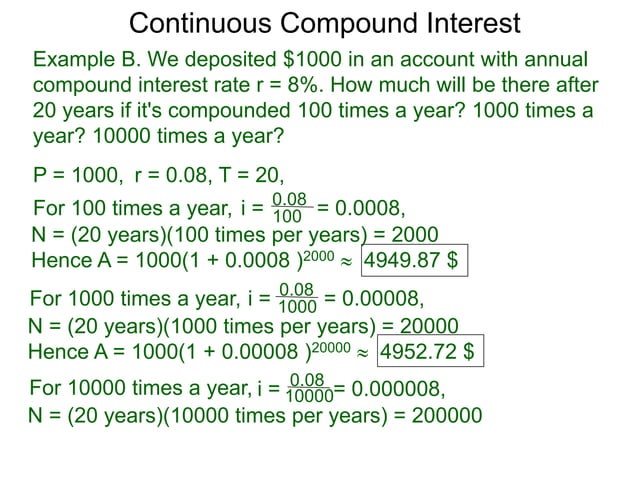 25 continuous compound interests perta x | PPT