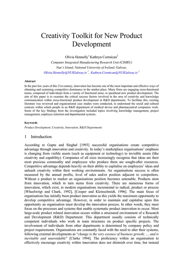 25 creativity toolkit for new product development | PDF | Business Administration | Business