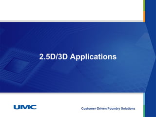 TRACK A: 2.5D/3D Chip Stacking Supply Chain Integration/ Kurt Huang, Ph ...