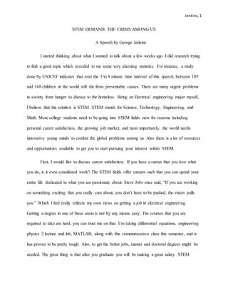 STEM Demand speech | PDF