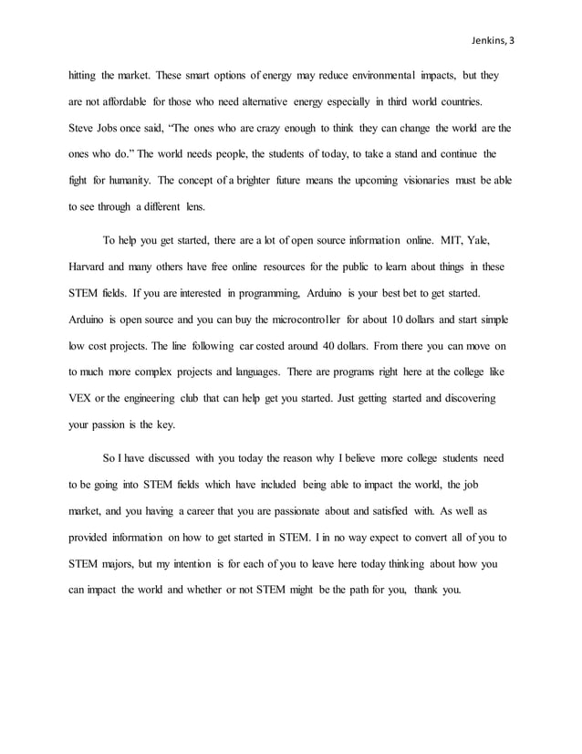 STEM Demand speech | PDF