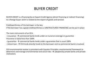 BEST PRACTICE ECA AND PROJECT FINANCE fra | PPTX