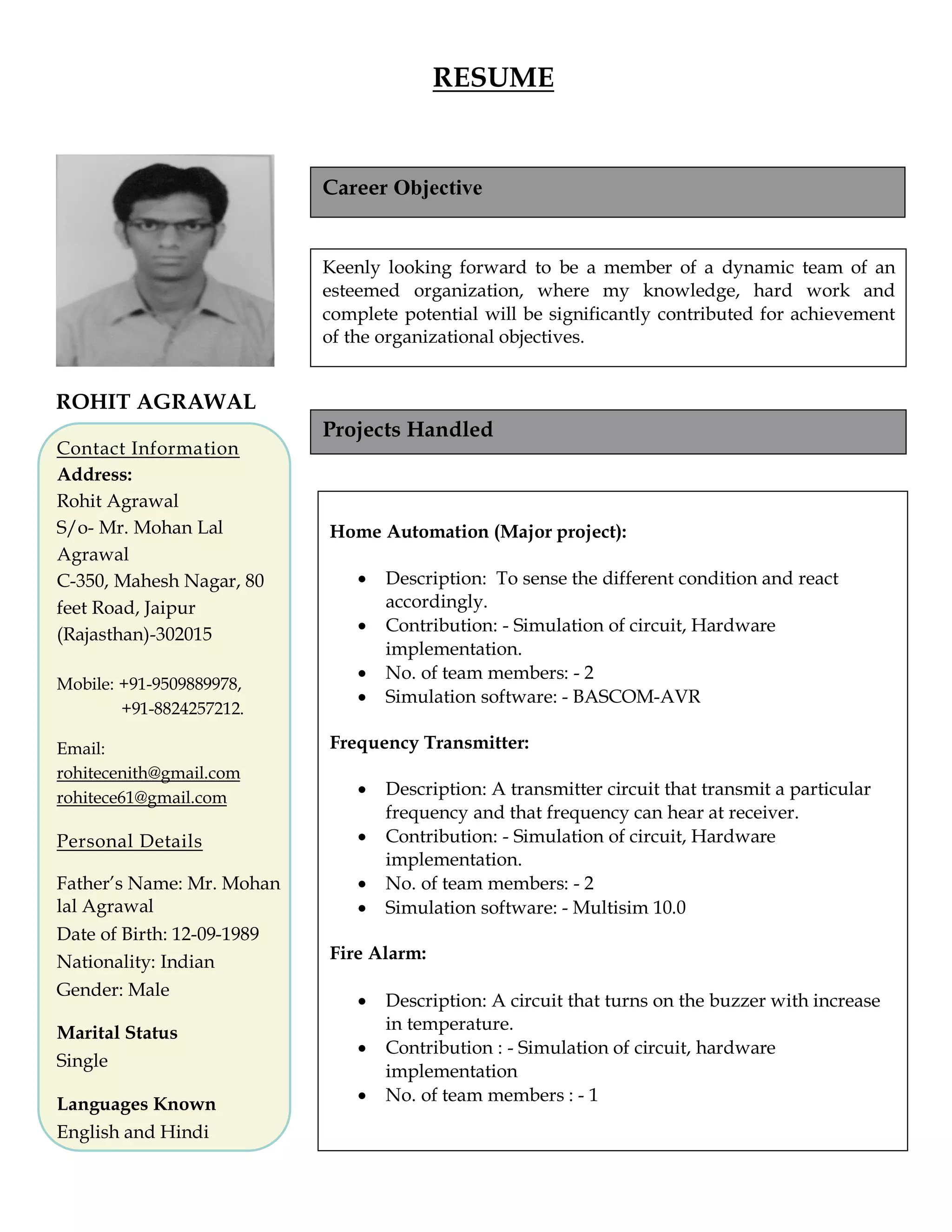 Rohit_Resume | PDF