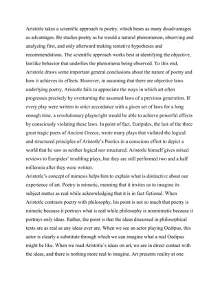 Major Themes and analysis of Aristotle Poetics | PDF
