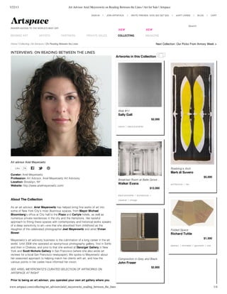 ARTSPACE Interview March 2013 | PDF