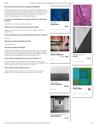 ARTSPACE Interview March 2013 | PDF