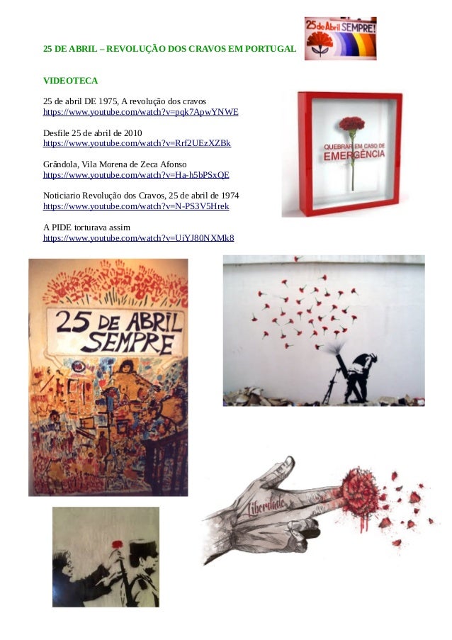 25 de abril_ Recursos para o Clube de Leitura do Departamento de Lingua ...