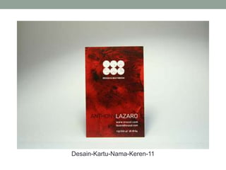 25 desain kartu nama keren beneran kerennya | PPT