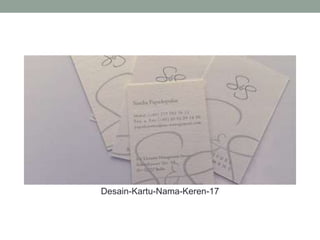 25 desain kartu nama keren beneran kerennya | PPT