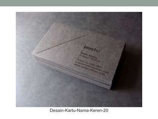 25 desain kartu nama keren beneran kerennya | PPT