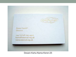 25 desain kartu nama keren beneran kerennya | PPT