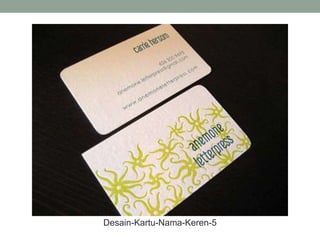 25 desain kartu nama keren beneran kerennya | PPT