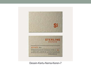 25 desain kartu nama keren beneran kerennya | PPT