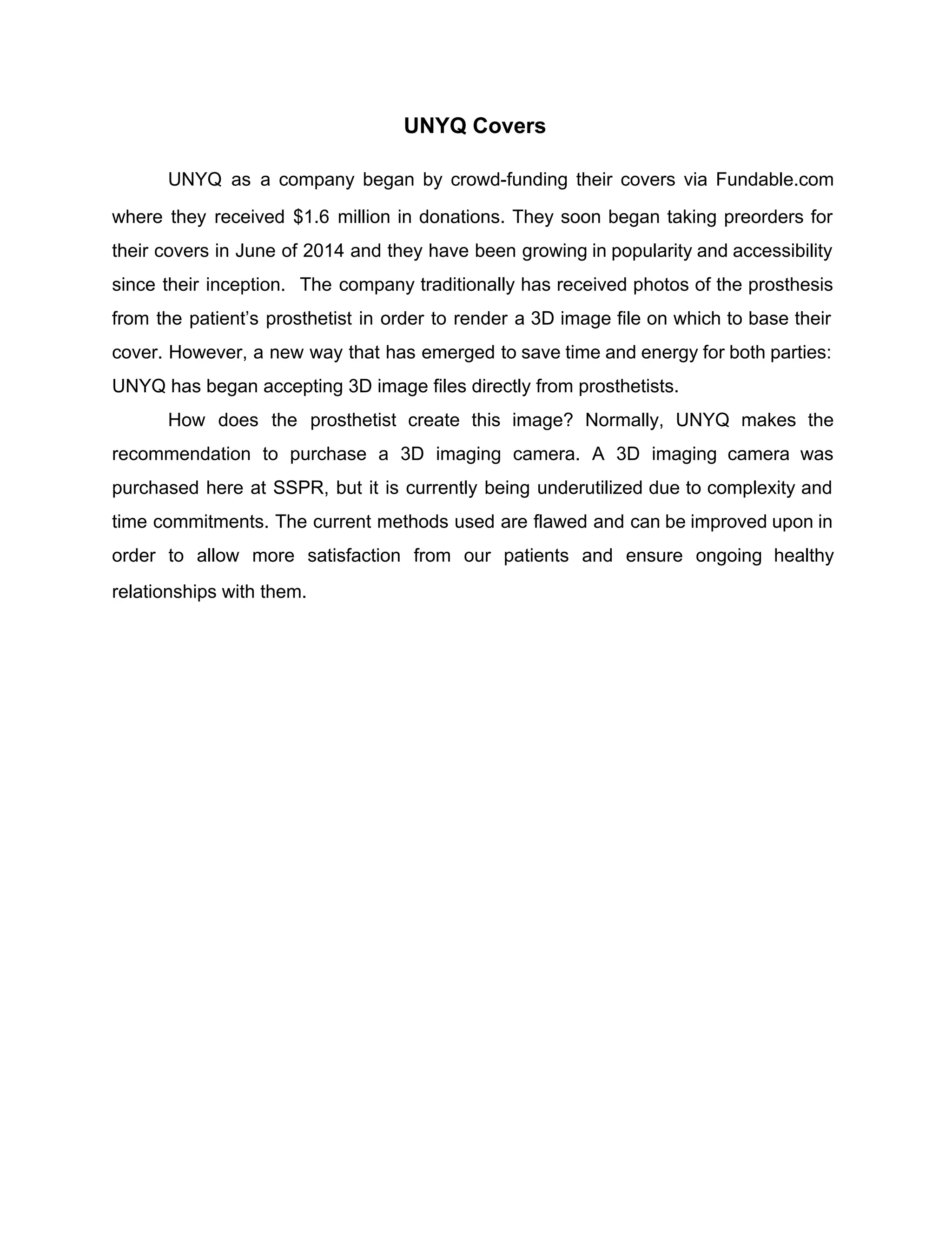 UNYQCoverRecommendationReport | PDF