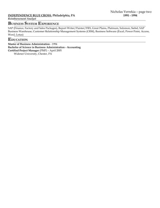 Verrekia Nicholas 2014 resume | DOC