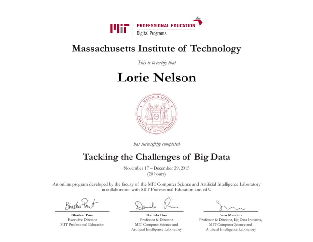 MIT Certificate | PDF