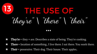 The 25 most common grammatical errors in the English language. | PDF