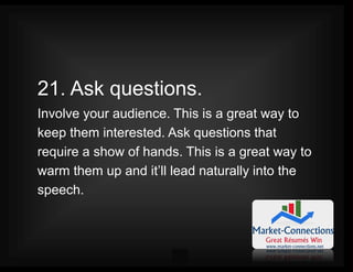 25 Effective strategies for a great speech | PPT