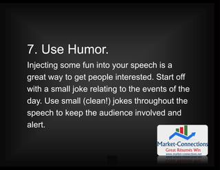 25 Effective strategies for a great speech | PPT