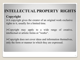 25 environmental ethics intellectual property rights | PPTX