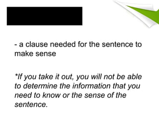 Eng7_Essential and Nonessential Clauses | PPT