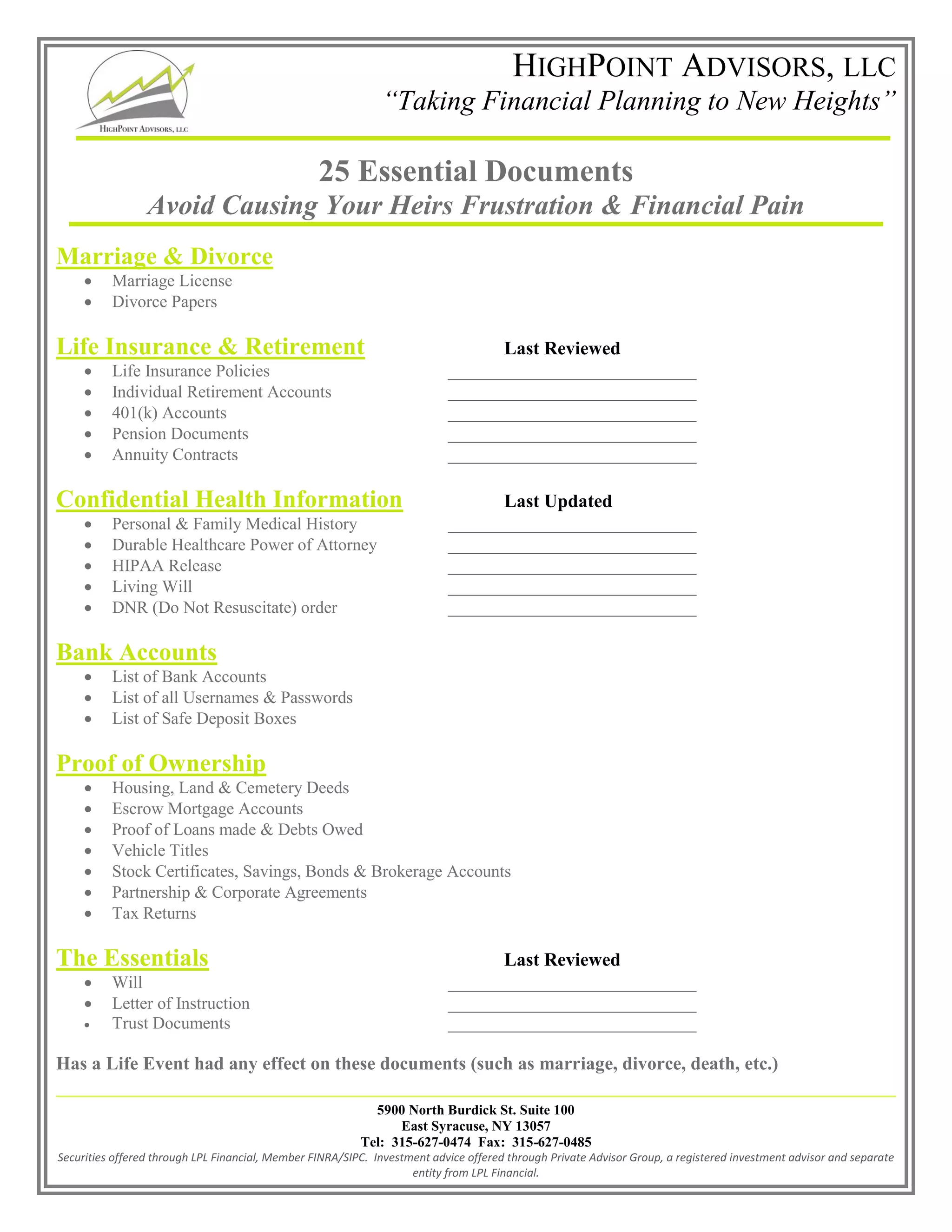 25 essential documents | PDF