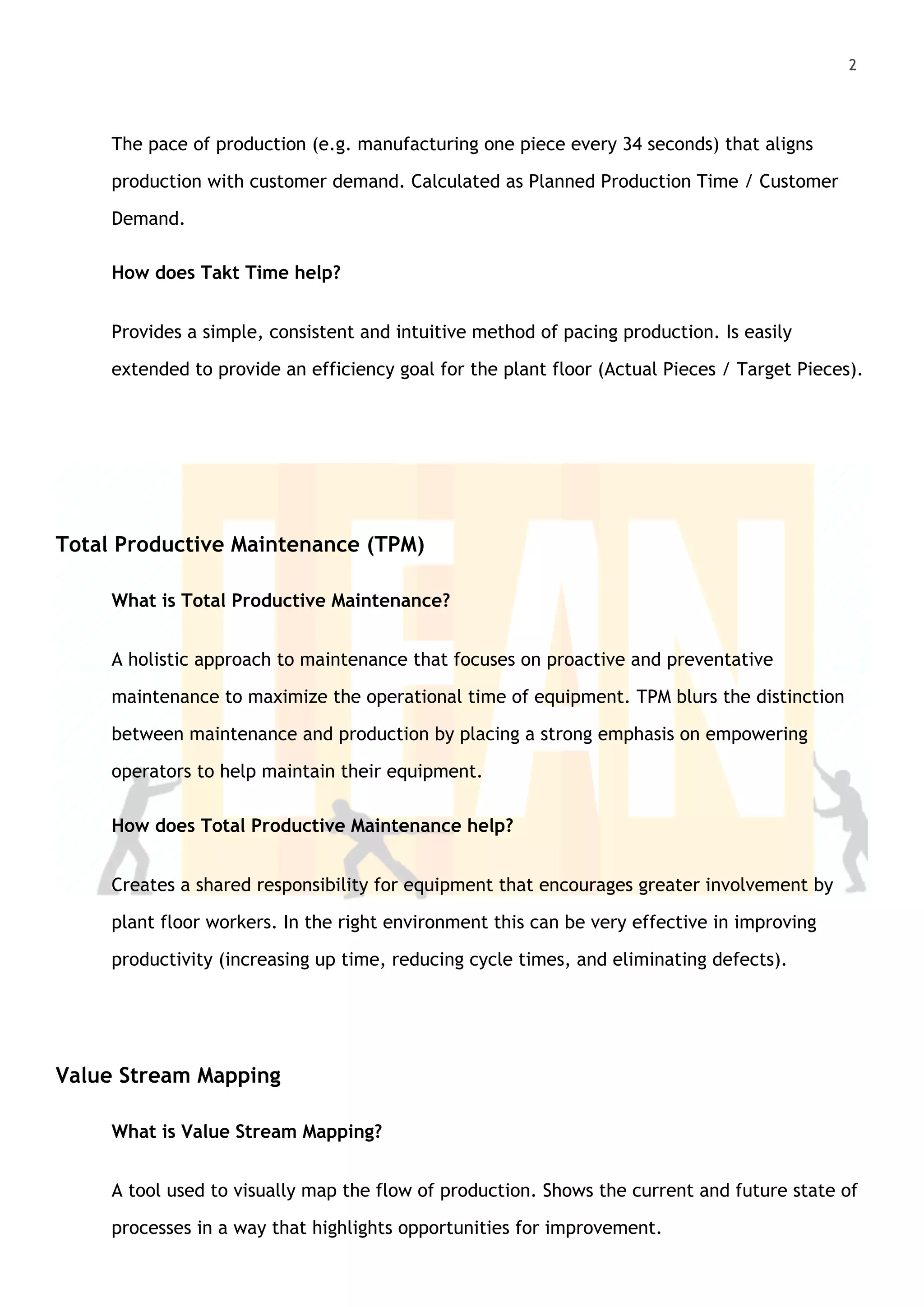 25 essential lean tools | PDF