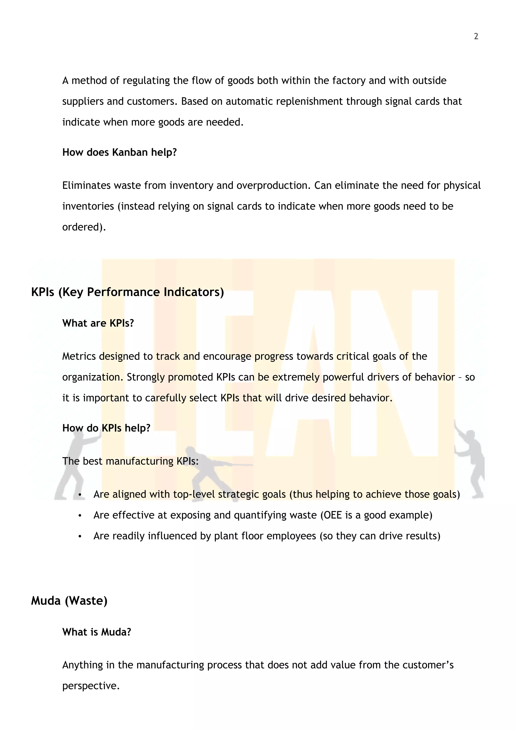 25 essential lean tools | PDF