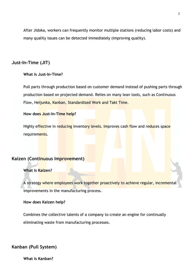 25 essential lean tools | PDF | Business | Business and Finance