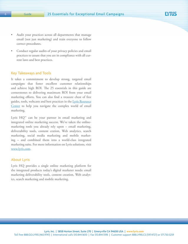 25 essentials for exceptional email campaigns | PDF