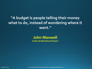 25 Favorite Money Management Quotes | PPT