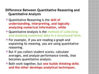 Comprehensive Introduction to Quantitative Reasoning and Analysis for ...
