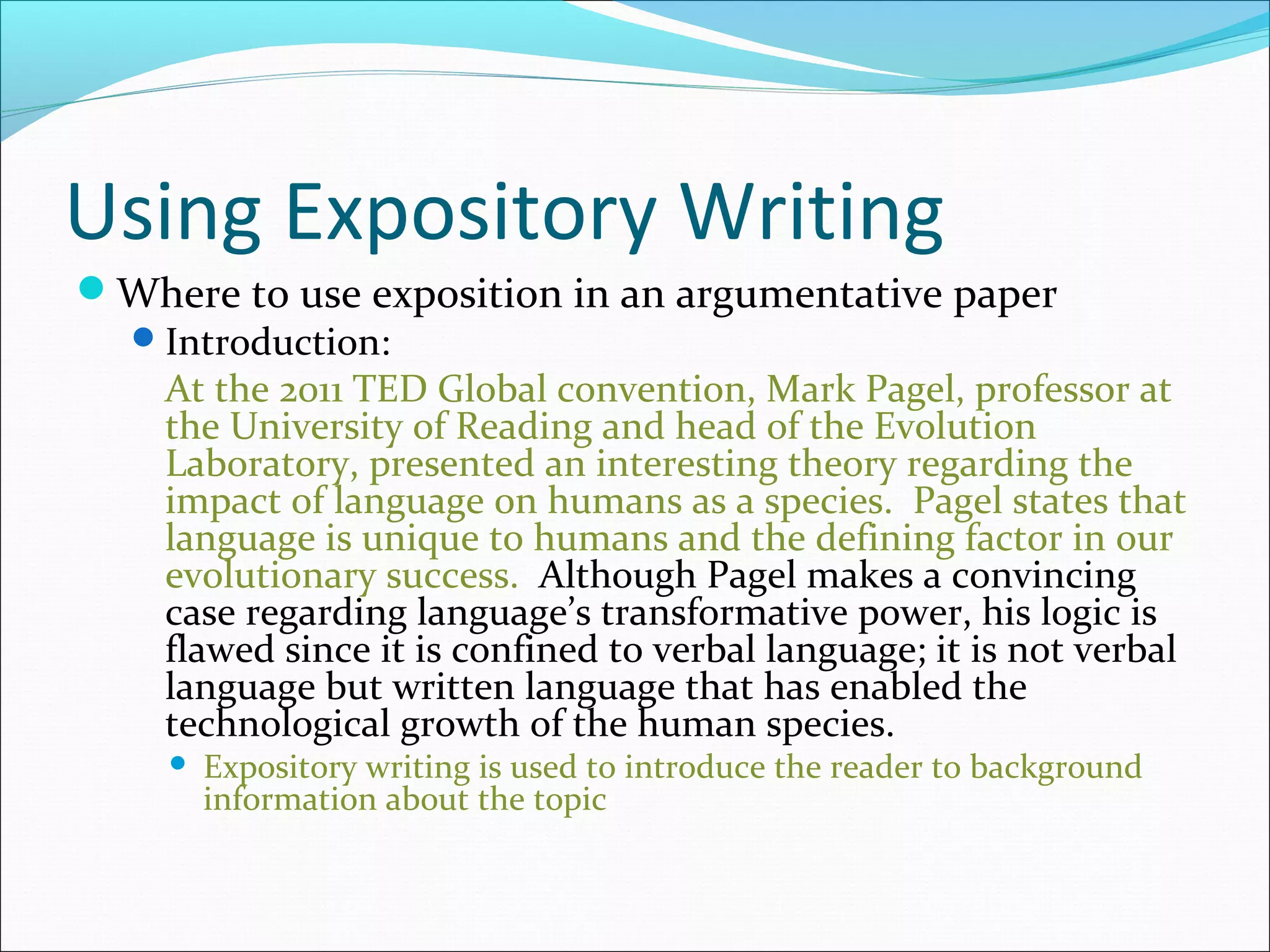 English 104: Expository Writing | PPT