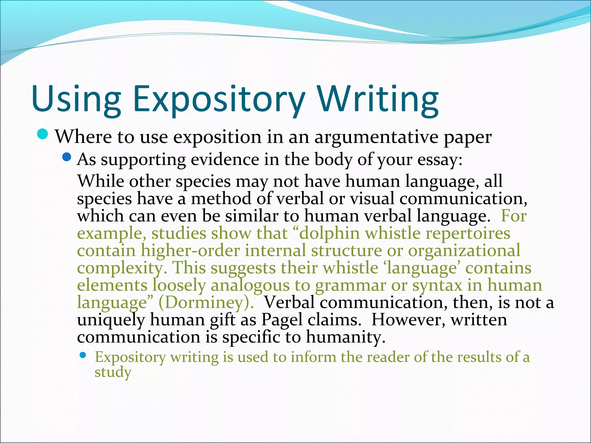 English 104: Expository Writing | PPT