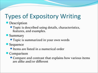 English 104: Expository Writing | PPT