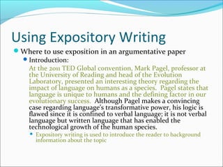 English 104: Expository Writing | PPT