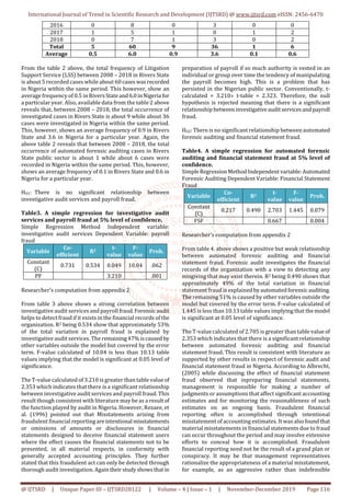 Forensic Auditing and Public Sector Fraud Detection in Rivers State, Nigeria | PDF