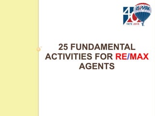 25 Fundamental Activities for Real Estate Agent | PPTX