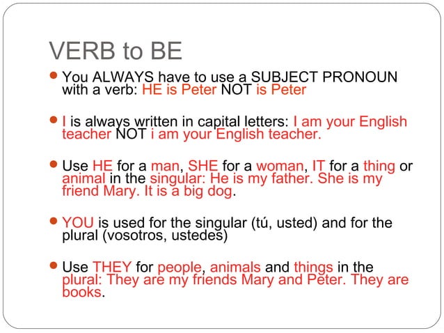 Verb To Be | PPT
