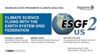 Climate Science Flows: Enabling Petabyte-Scale Climate Analysis with the Earth System Grid ...