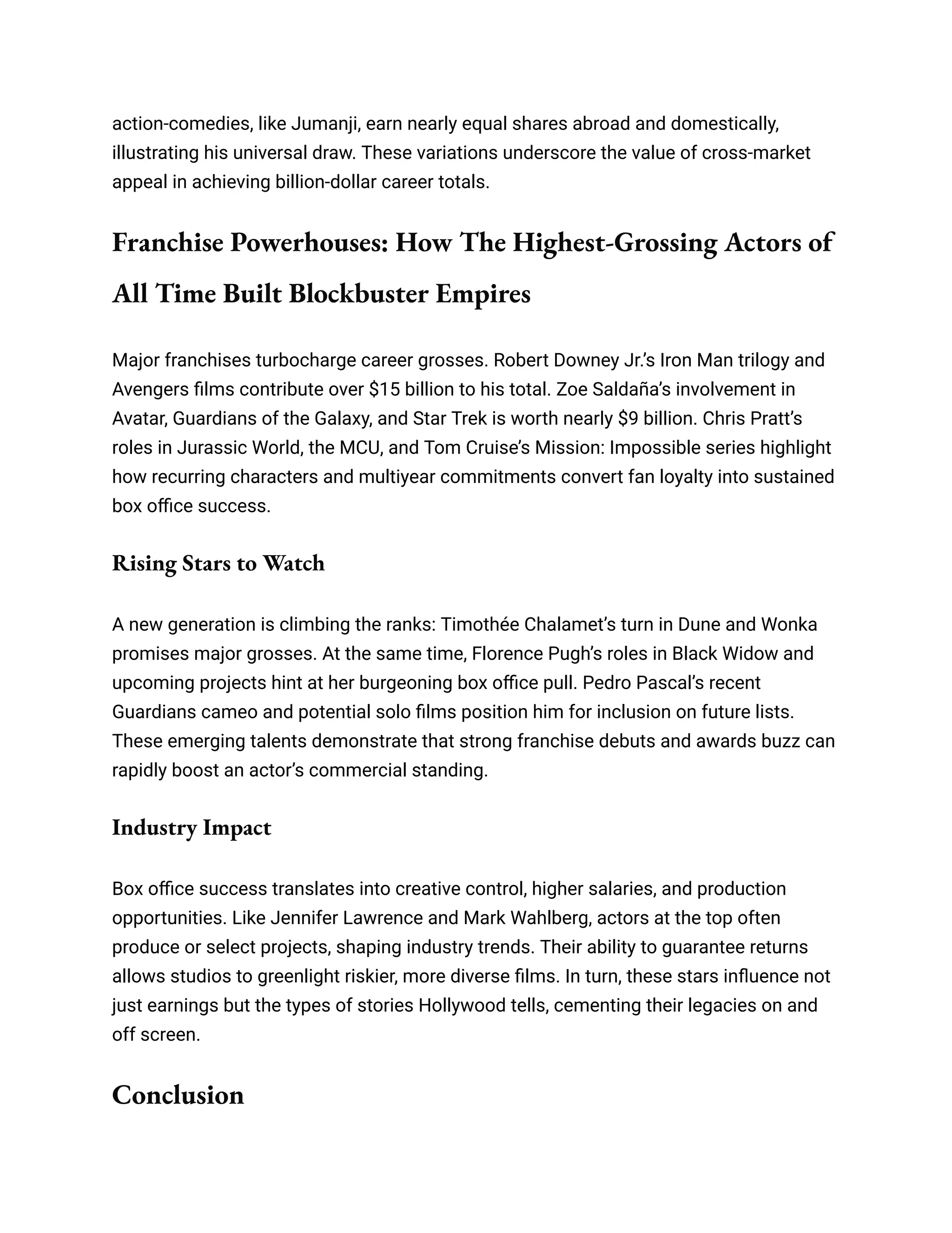 25 Highest-Grossing Actors of All Time and The Films Behind Their ...