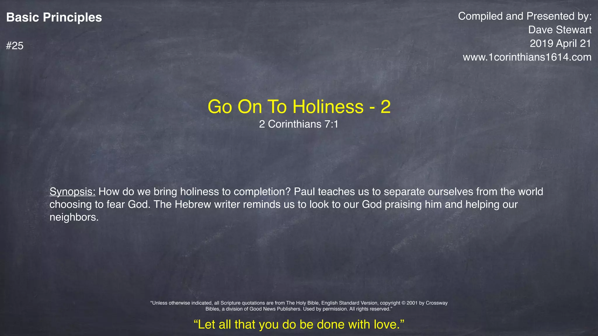 Go On To Maturity - Completing Holiness | PDF