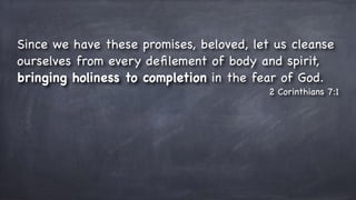 Go On To Maturity - Completing Holiness | PDF