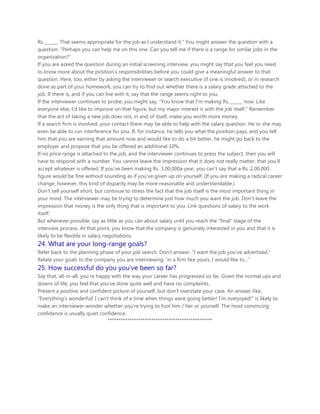 25 hr interview questions | DOCX