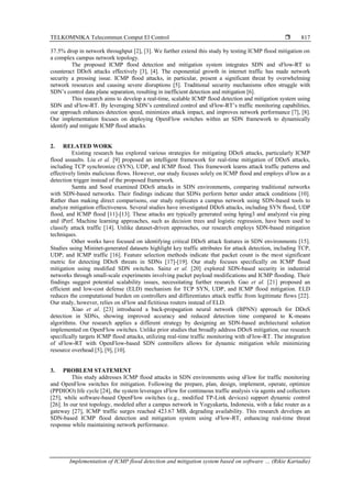Implementation of ICMP flood detection and mitigation system based on software-defined network ...