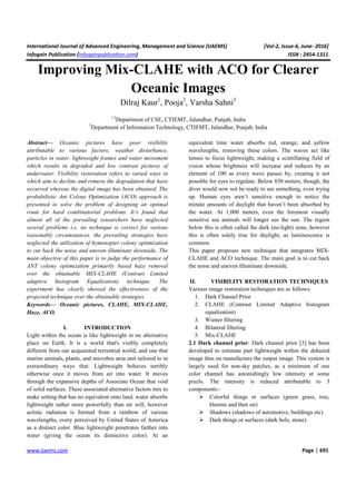 improving mix clahe with aco for clearer oceanic images | PDF